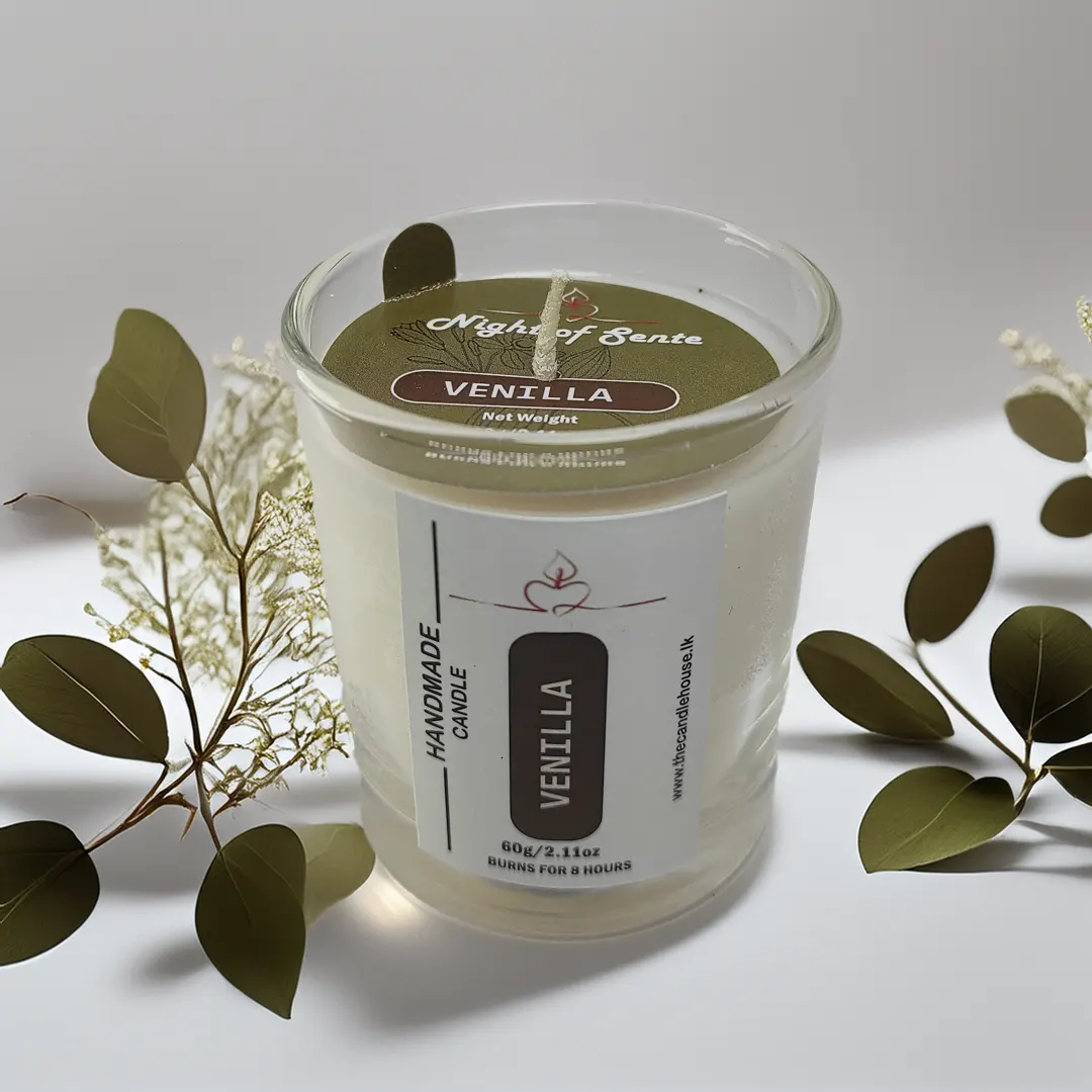 Vanilla Scented Mini Glass Candle: Sweet Comfort & Warmth